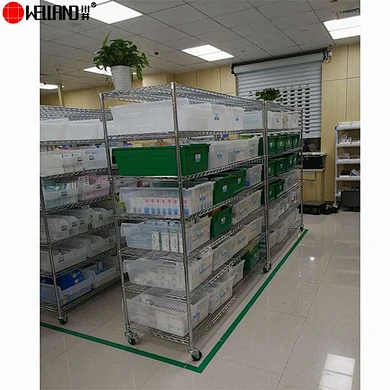 Hospital Healthcare Storage Shelving Cart
