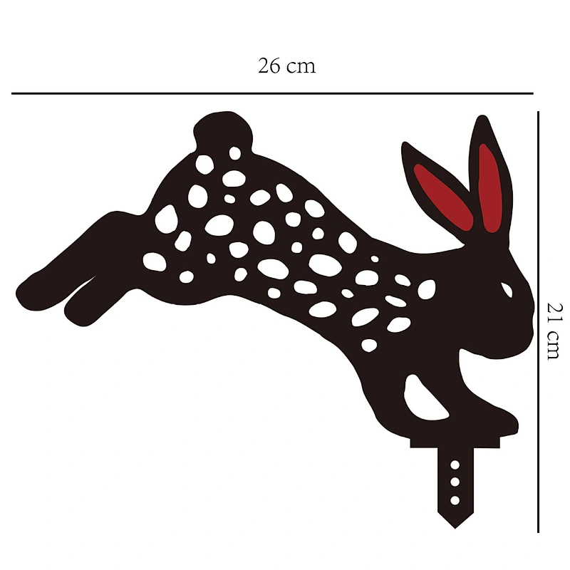 Sheet metal garden ornament black steel rabbit from China Manufacturer ...