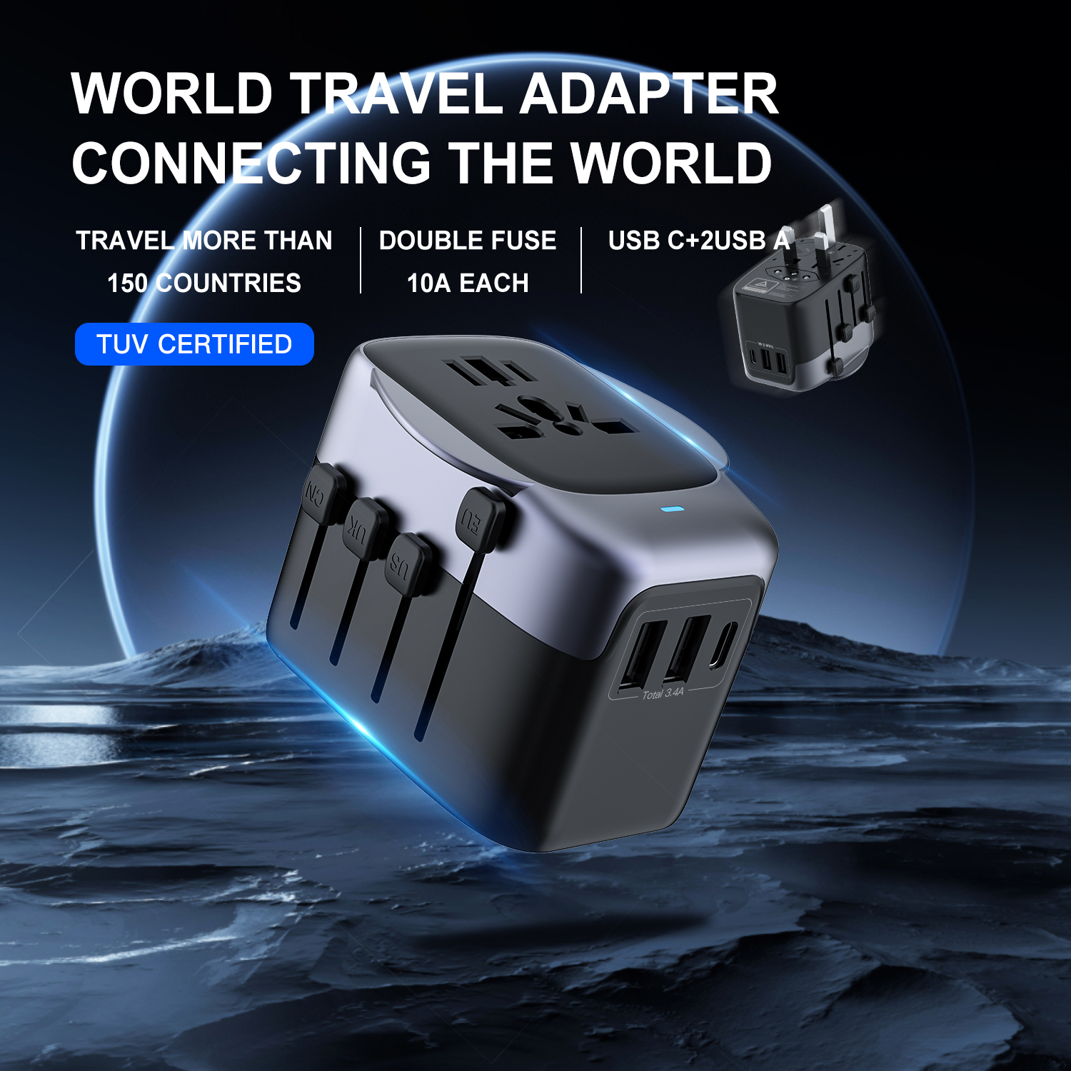 universal travel adapter usb charger , universal travel ac usb adapter ...