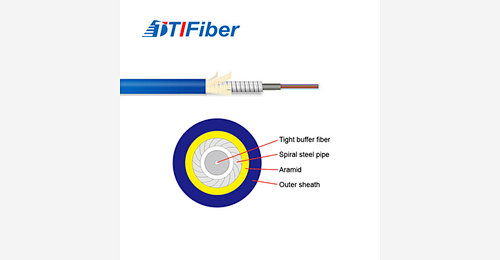 Single Mode Armored Fiber Optical Cable | LSZH High Strength Tensile