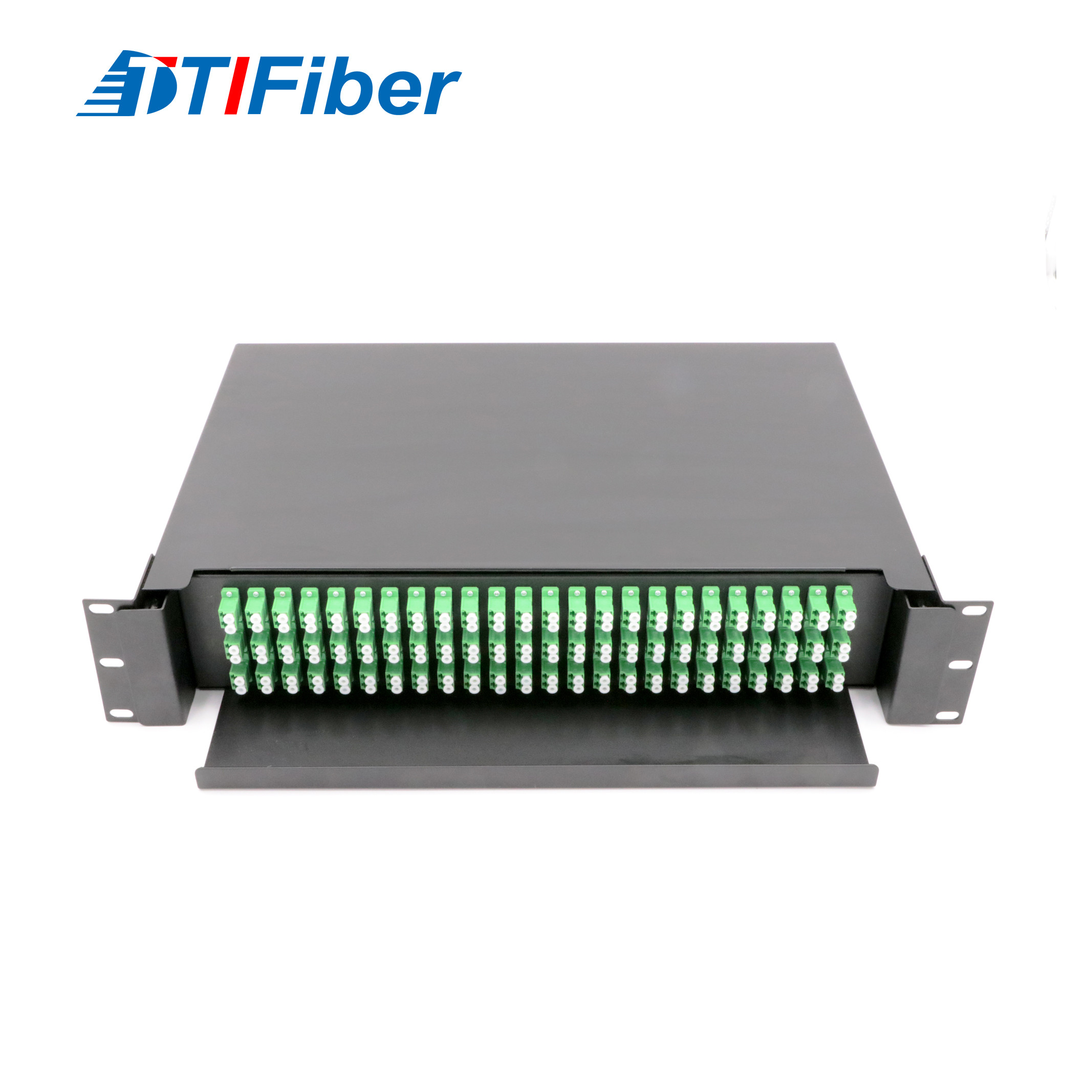 LC Type 2U Fiber Optical Patch Panel Cold Rolled Steel Box