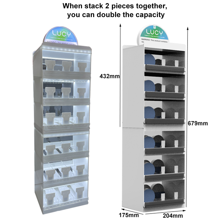 Custom Size Acrylic Illuminated Cannabis Display For Store