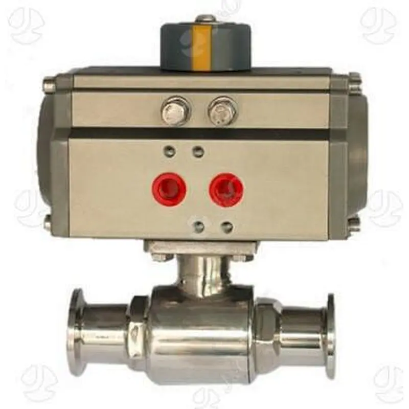 Sanitary Stainless Steel Pneumatic 2 Way Ball Valve from China ...