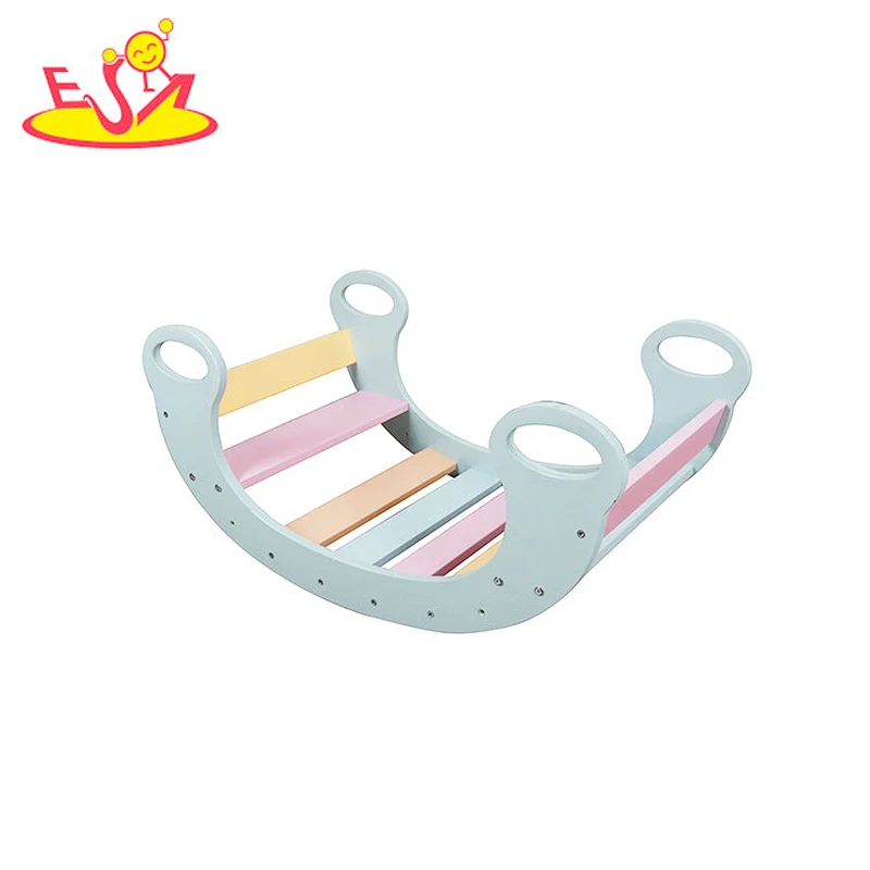 New creative climbing frame comfortable color wooden rocking board for ...