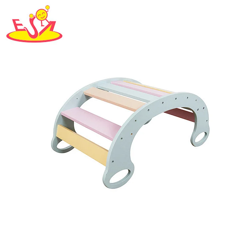 New creative climbing frame comfortable color wooden rocking board for ...