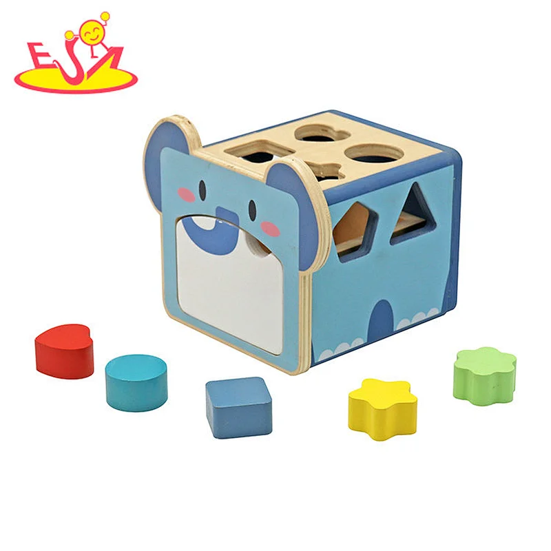 Wholesale Educational Matching Game Wooden Shape Sorting Cube For Kids ...