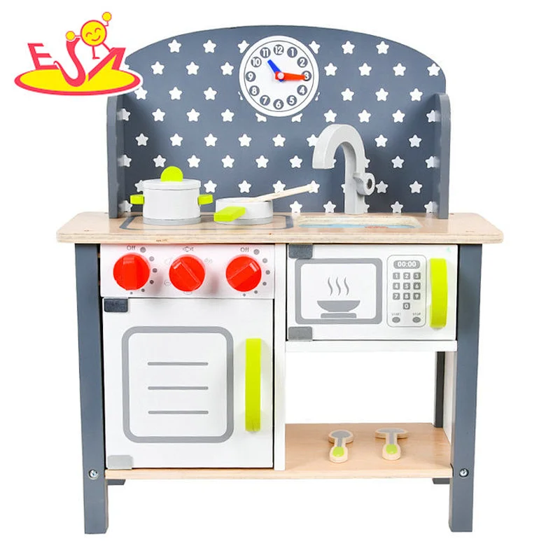 Modern Wooden Play Kitchen Set Educational Cooking Pretend Play For ...