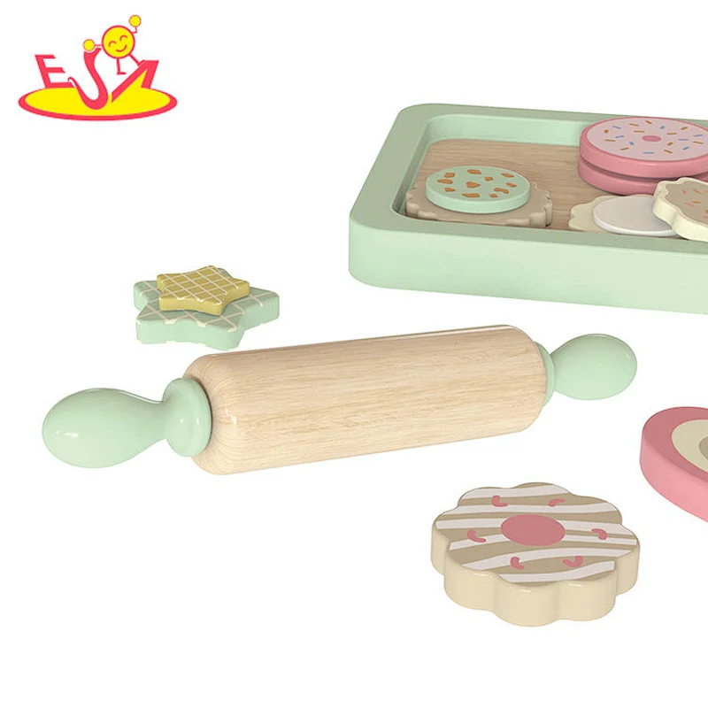 New Design Kitchen Pretend Play Wooden Biscuit Baking Set Toy For Kids ...