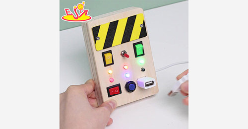 High Quality LED Light Switch Toy Educational Wooden Power Busy Board ...