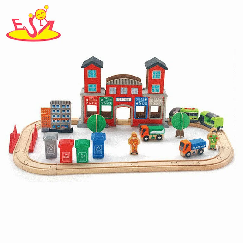 Customize 139 Pcs Slot Toy Educational DIY Wooden Train Track Set For ...