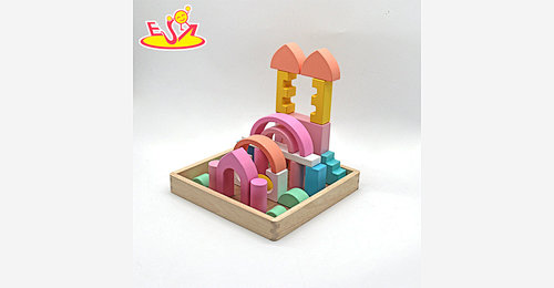 Wholesale Creative Building Blocks Colorful Wooden Castle Blocks Set ...