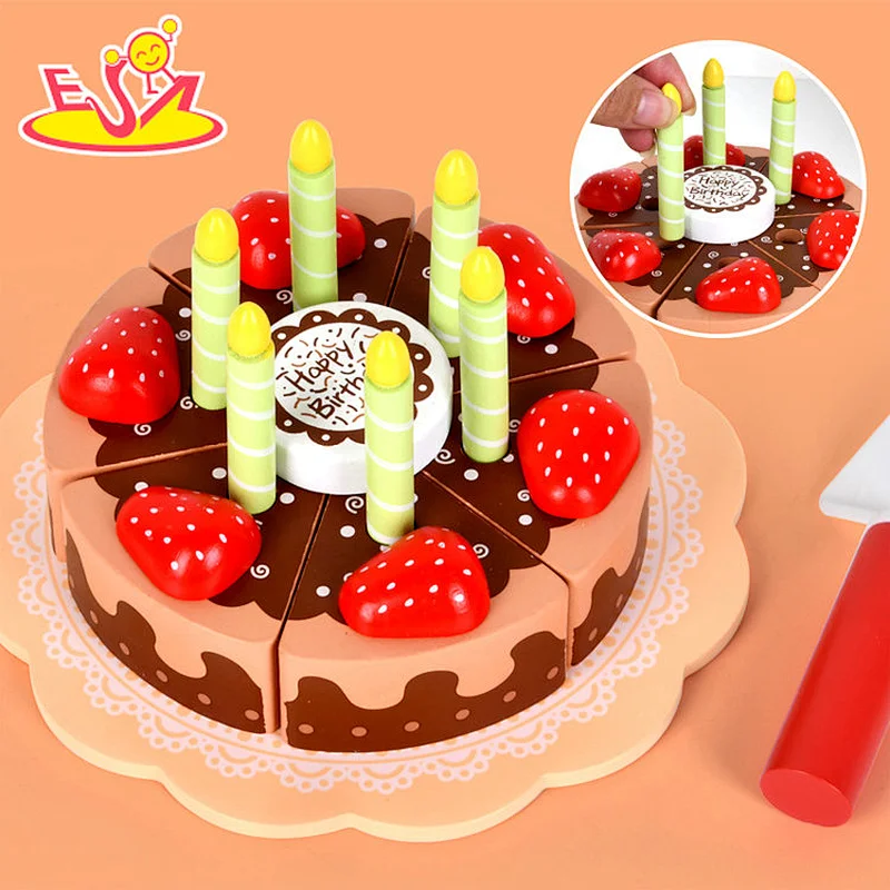 New Design Pretend Role Play Wooden Cutting Chocolate Cake Toy For Kids ...