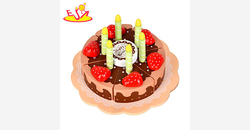 New Design Pretend Role Play Wooden Cutting Chocolate Cake Toy For Kids ...