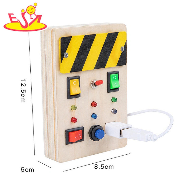High Quality LED Light Switch Toy Educational Wooden Power Busy Board ...