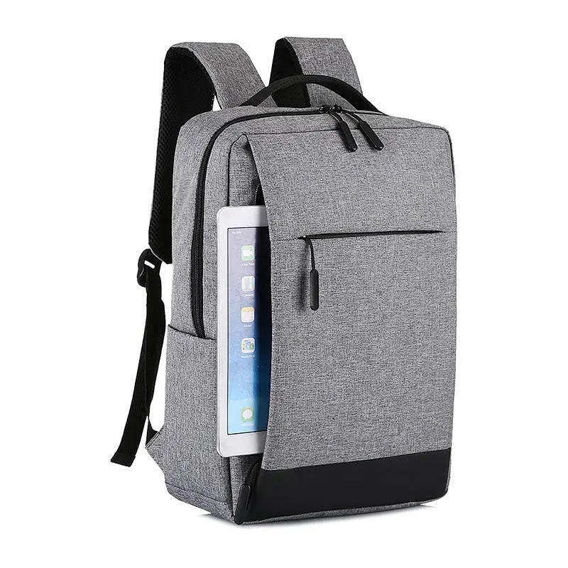 Water Resistant Custom Grey Business Smart Laptop Bag Student Backpack ...