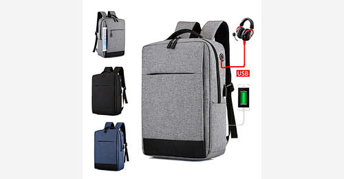 Water Resistant Custom Grey Business Smart Laptop Bag Student Backpack ...