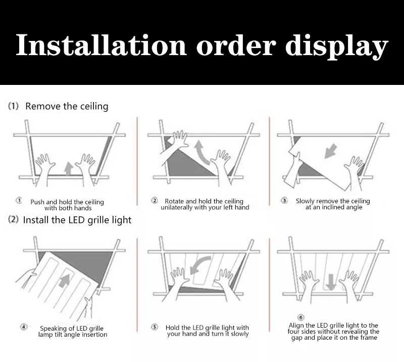 LED Grille Panel light with 96W/120W