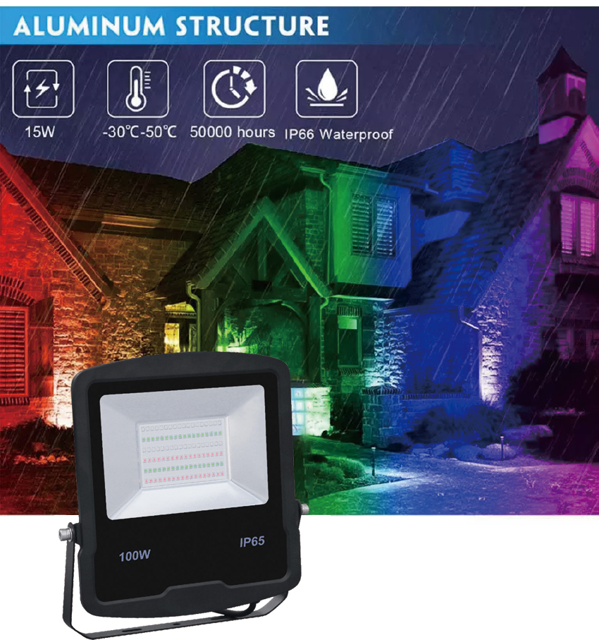 LED FLOOD LIGHT 10-200W RGB