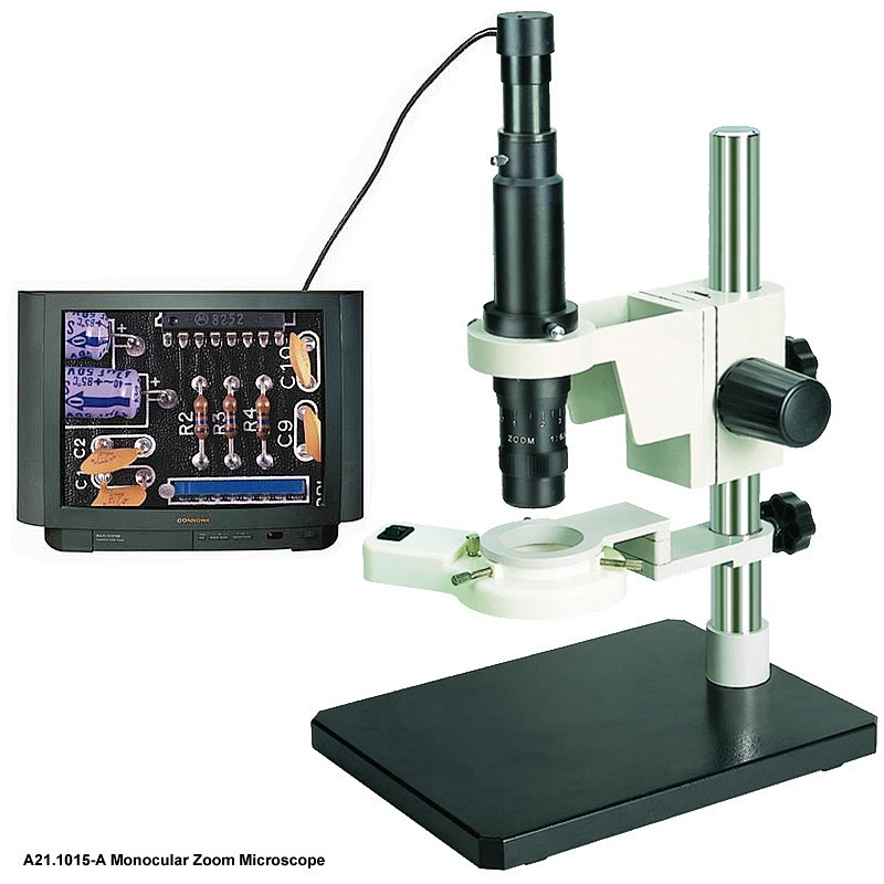 Microscopio con zoom monocular