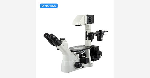 OPTO-EDU A14.0900-B omvendt mikroskop, Kohler belysning, trinokulært