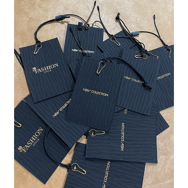 Luxury hang tag printing UV debossed garment hang tag with seal tag for ...
