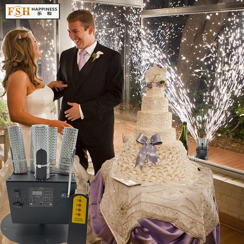 HAPPINESS Cold Flame Fountain Rotating Firing System Remote Control ...