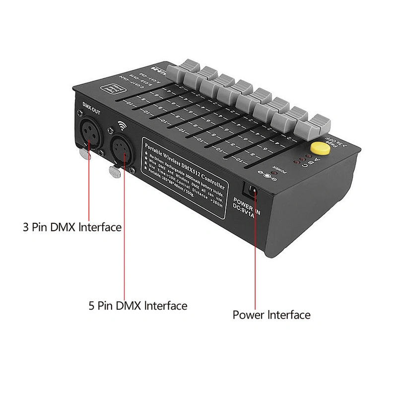 HAPPINESS Battery DMX Console 24 Channels Mini DMX Controller Stage ...