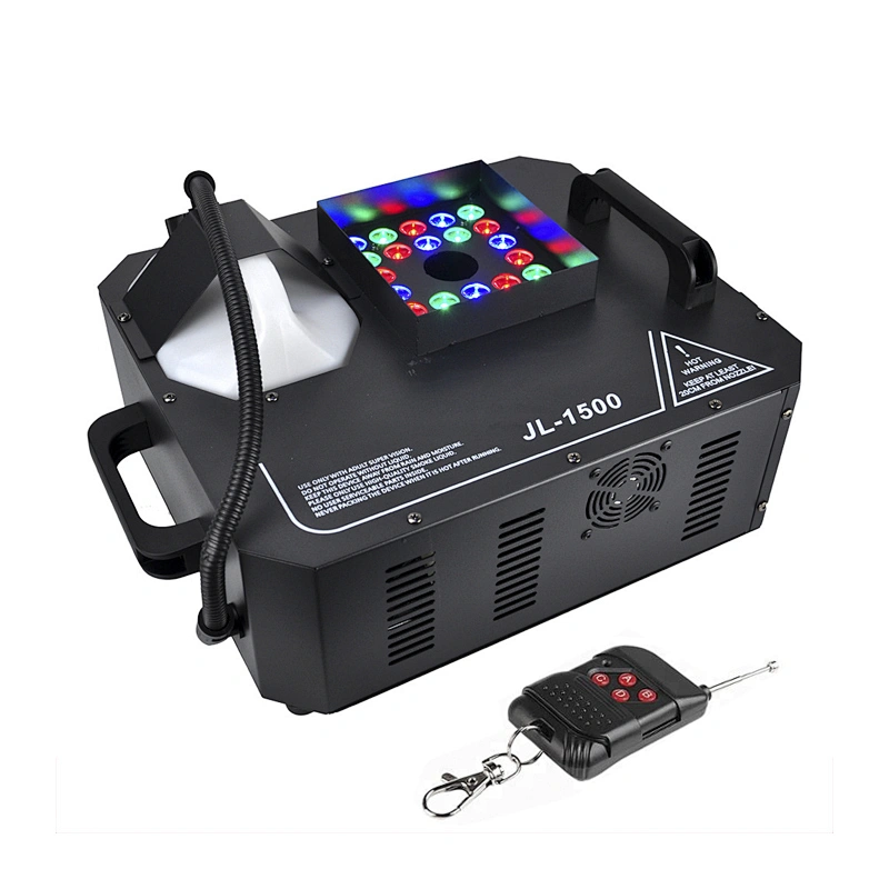 1500W Led Fog Machine 24x3W RGB Color Immediate Stop Upward Fog Jet ...