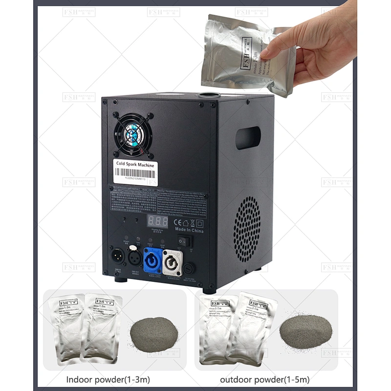 HAPPINESS 600W Stage Fountain Cold Pyro Fireworks Spark Machine Ice ...