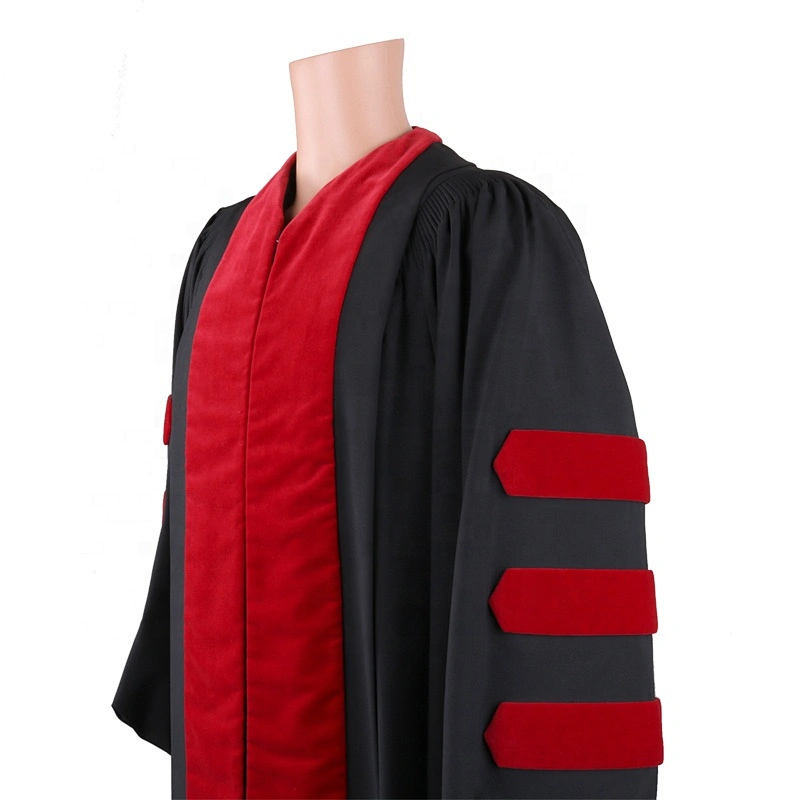 high quality deluxe black and red church pulpits clergy/Pastor robes ...