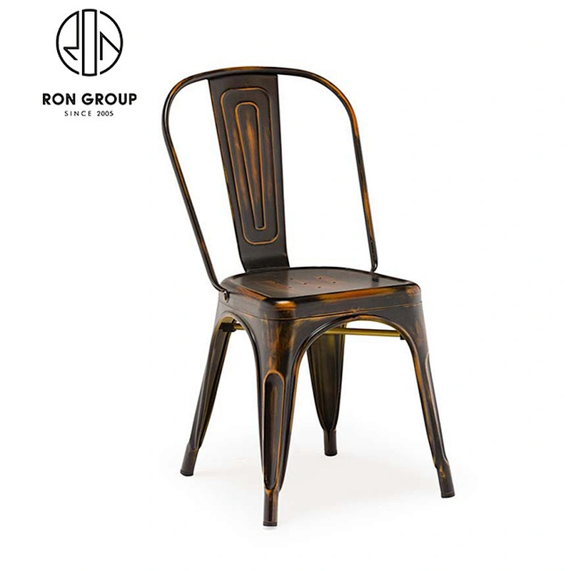 Powder Coating restaurant vintage Industrial metal dining chair from ...