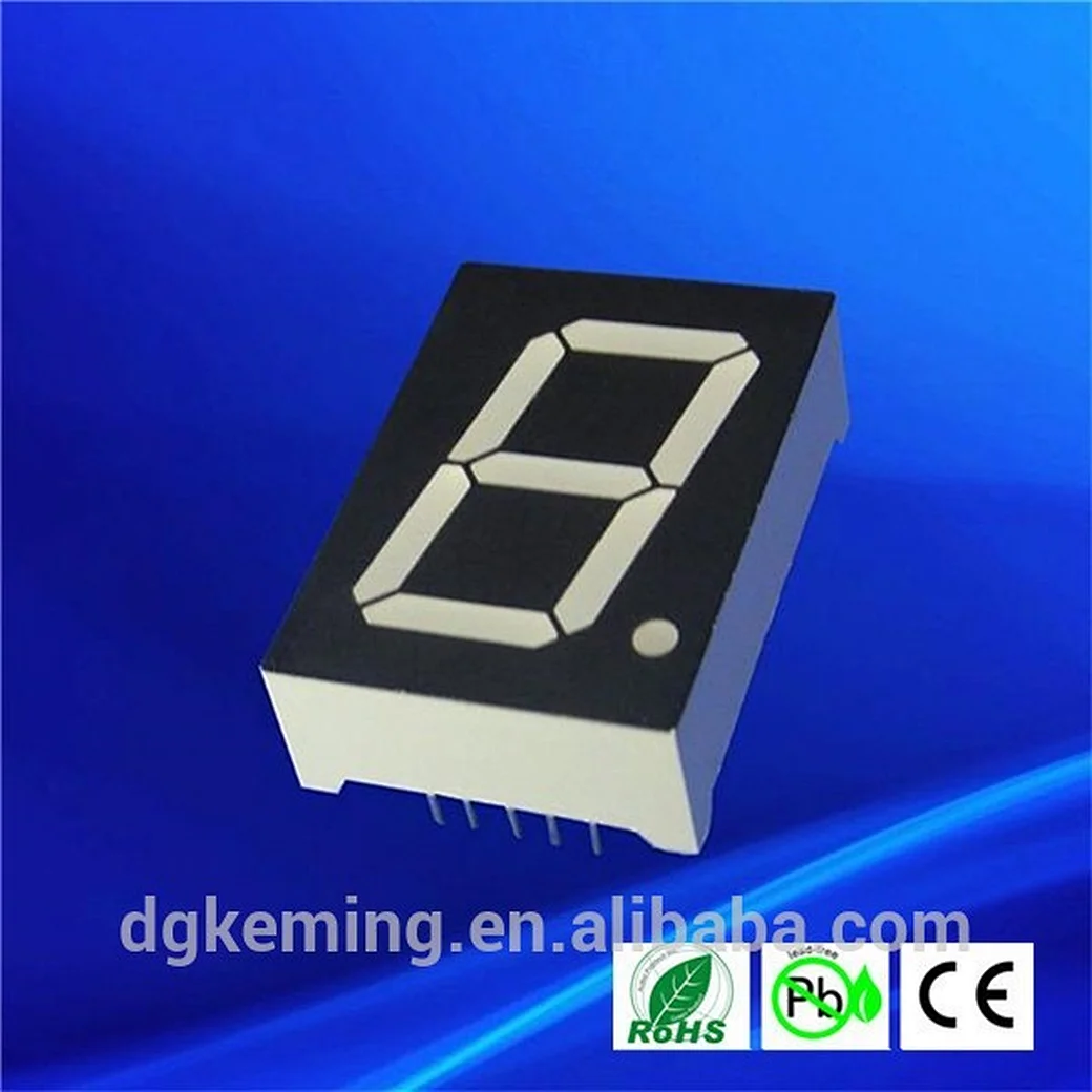 200-300mcd 625-630nm ultra red 1 digit seven segment led display 7seg 1"