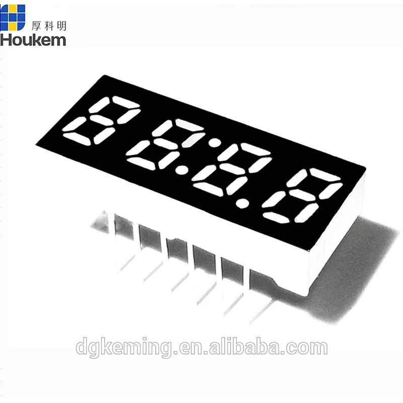 Mini 4 digit 0.25 inch 7 segment led display 6.2mm digit height 7 ...