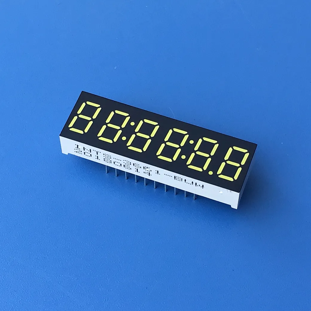 Common anode fnd 0.36 inch 7 segment display ultra red 6 digit 7 ...