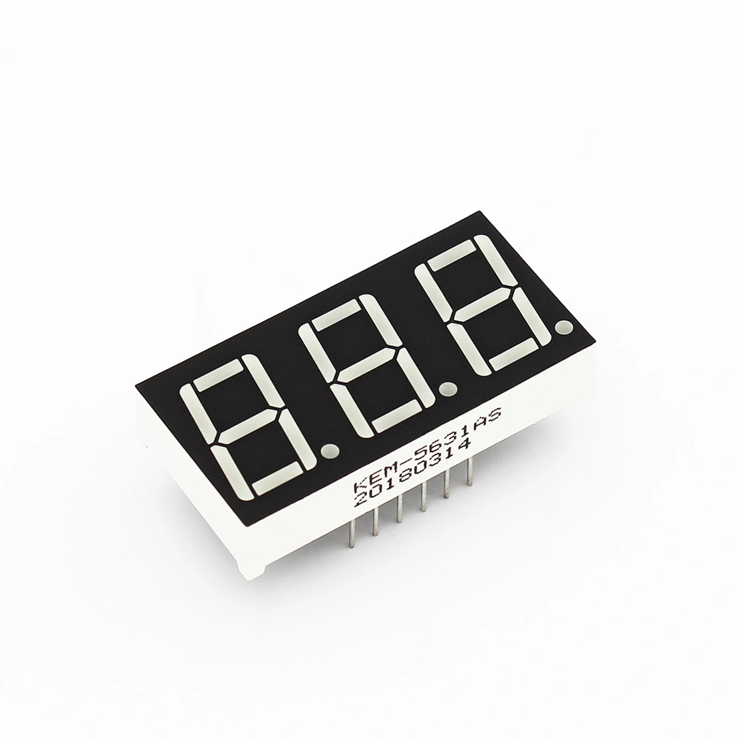 38x19x8mm 0.56 inch 3 digits led fnd display 7 segment fnd led display red