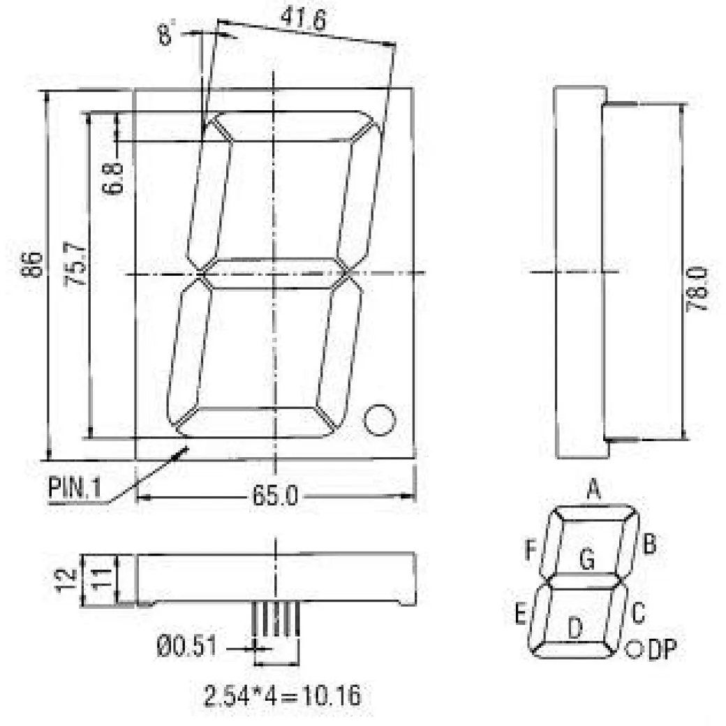 Promotion 7 Segment Led Display 3 Inch Fnd Led Segment Led Display