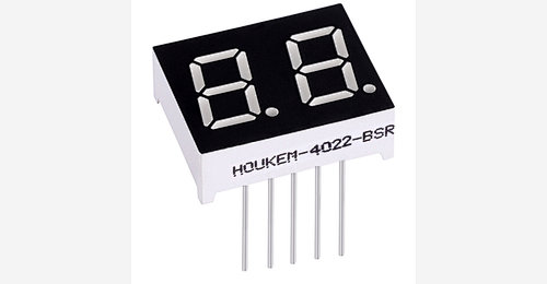 red 0.4 inch 7 segment led digit display 2 digit 4022 with long pins