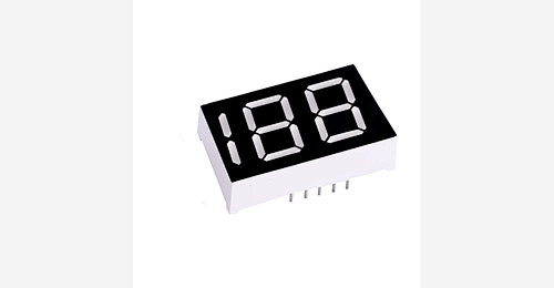 0.4 inch 2.5 digit 188 shape white 7 segment led display