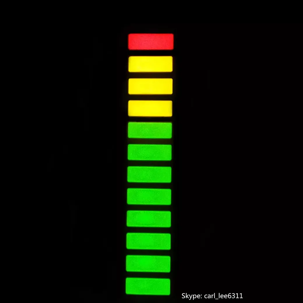 Green+yellow+red 3colors 12 bar graph/ 12 segment led display