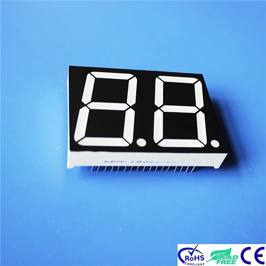 white FND 1.5 inch dual digits 2 digit 7 segment display led 1.5" from ...