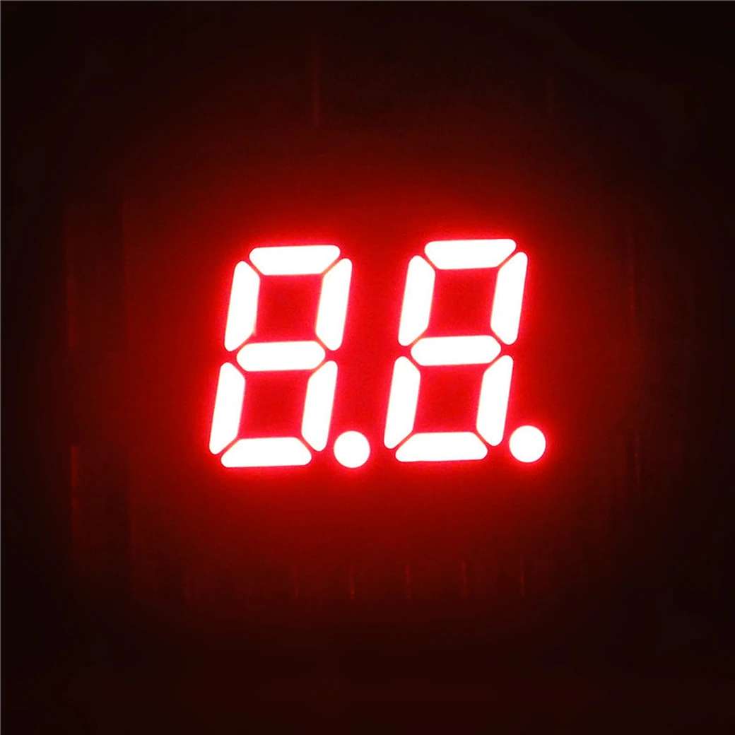 common anode red 0.3 inch dual digit led display 7-segment FND 2 digits ...