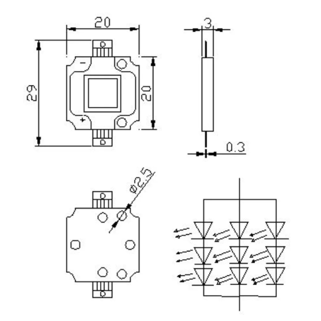 5w 10w 670nm 680nm high power led