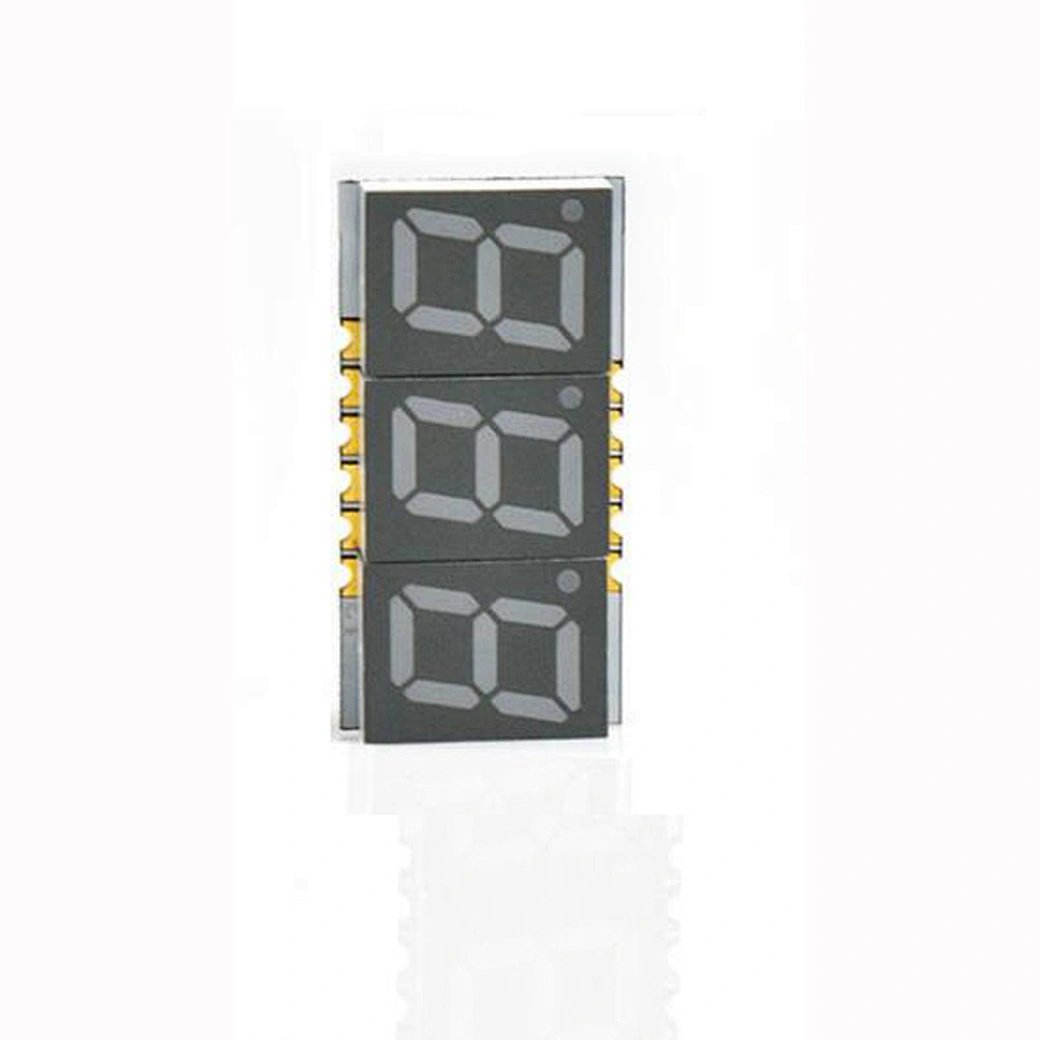 gray surface common cathode 0.56" 3 digits seven segments smd 7 segment display red