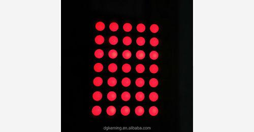 Round dot bright 5x7 array dot matrix dia.1.9mm dot led matrix display red