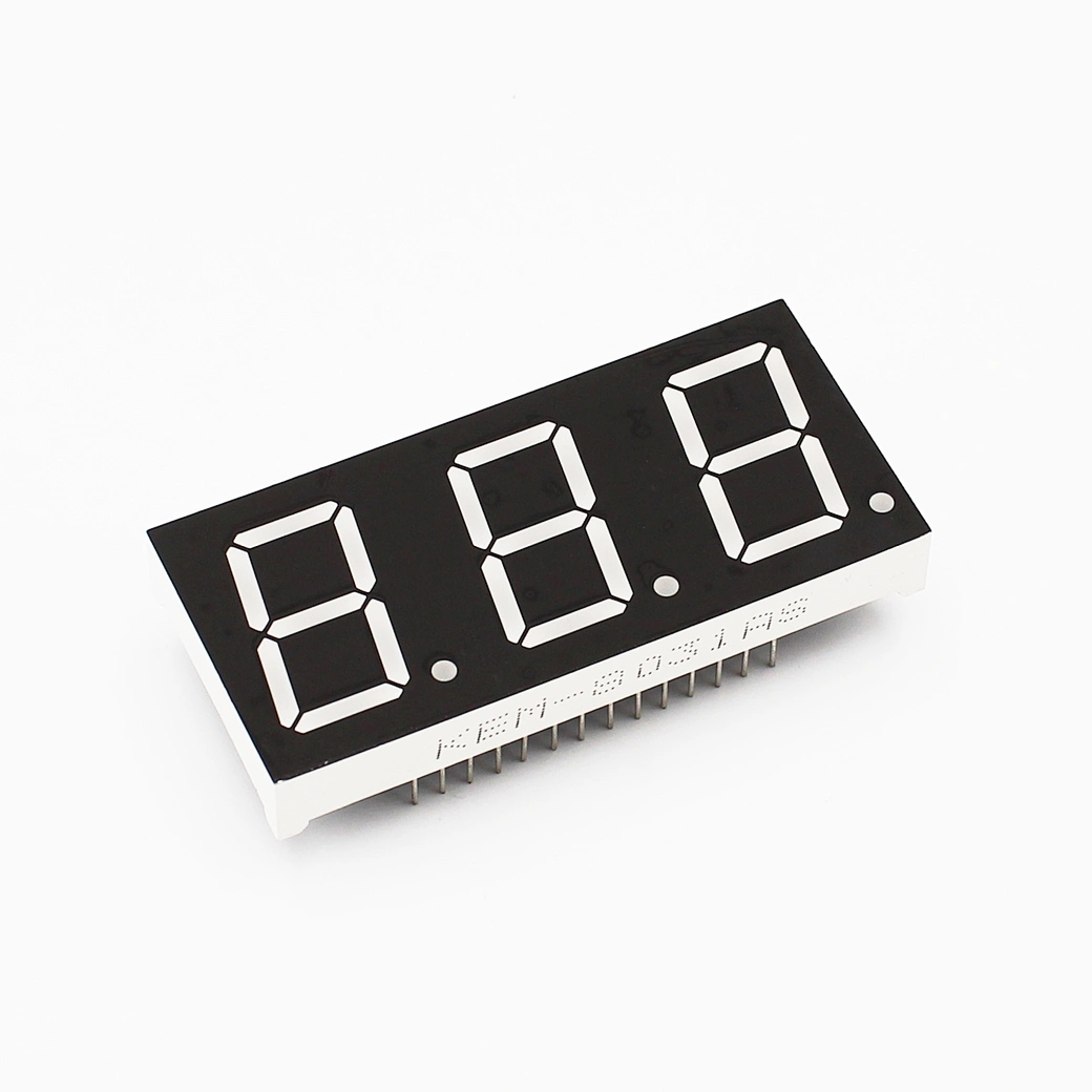 Common anode Triple digit 0.8 inch 7 segment led display 3 digit 7seg ...