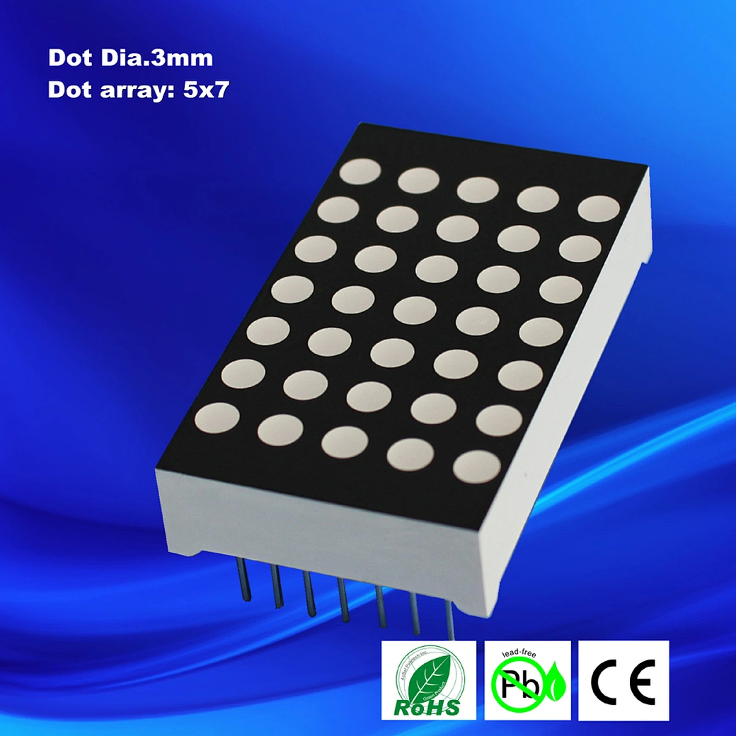 Red dot 3.0mm 7x5 led dot matrix led display 7x5 from China ...