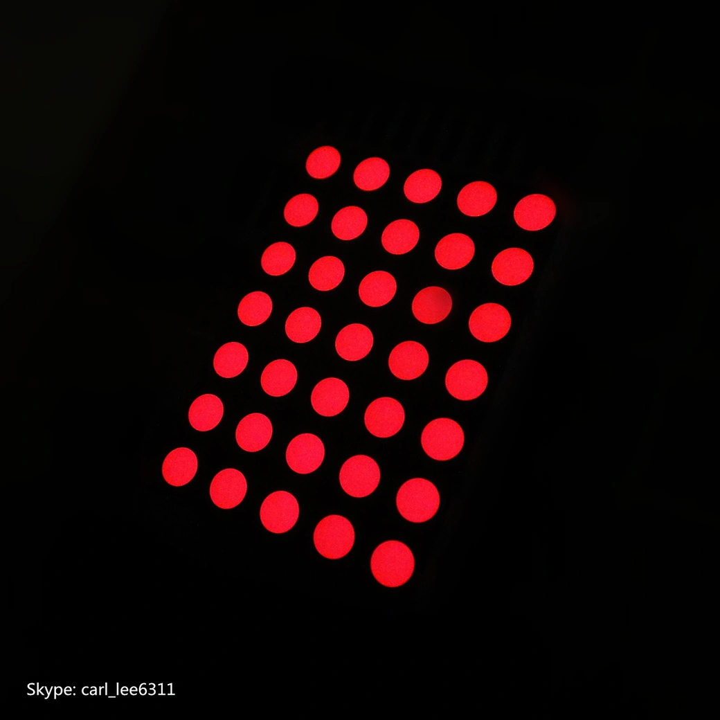 Original manufacturer led dot matrix 5x7 lattice matrics super red led ...