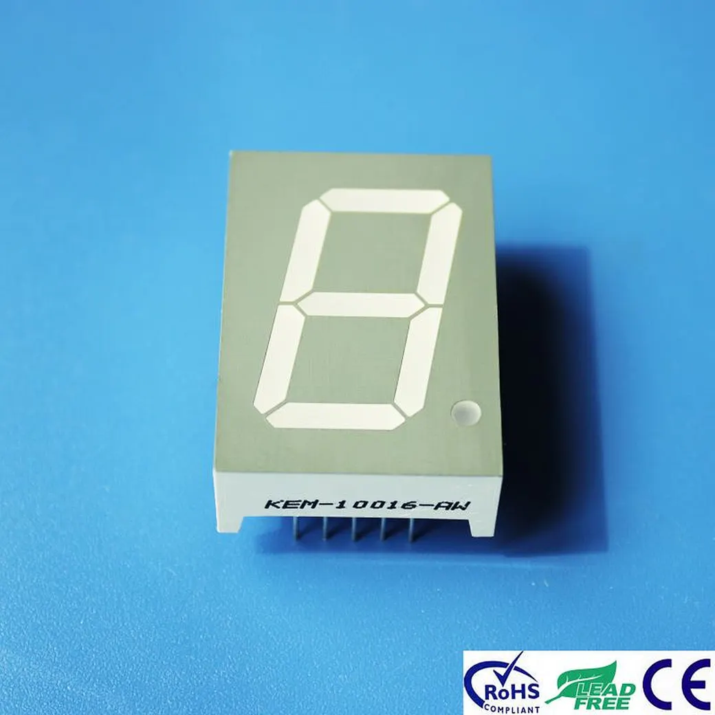 Led Digital Display 7 Segment Fnd Kem 10016 Bw White 1 Digit 7 Segment Led Display From China