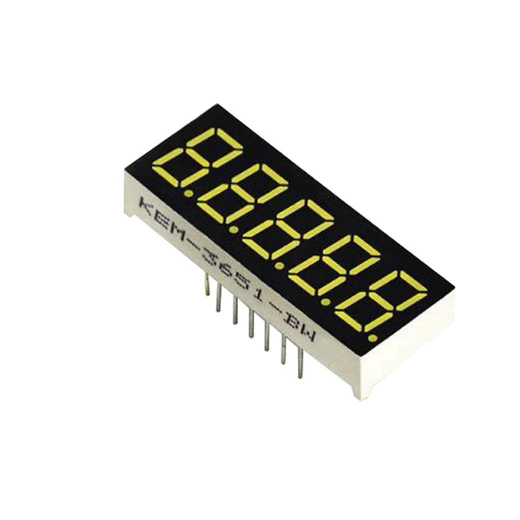 white 0.36 inch 5 digit 7 segment fnd seven segment