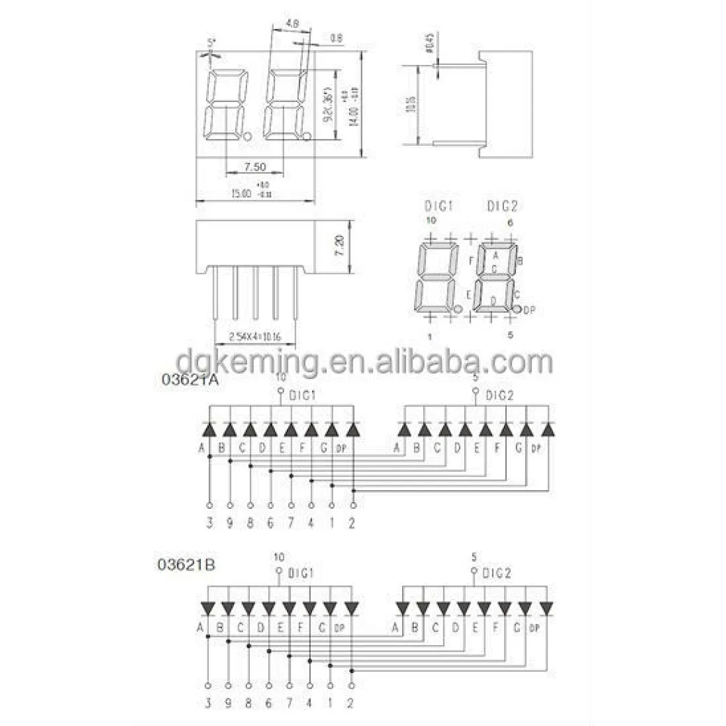 Promotional 2 Digit 7 Segment Led Display 0 36 Seven Segment Led Display